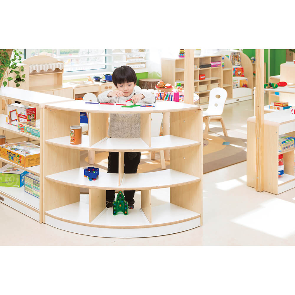 Alps Open 3 Shelf Curved Unit | Profile Education
